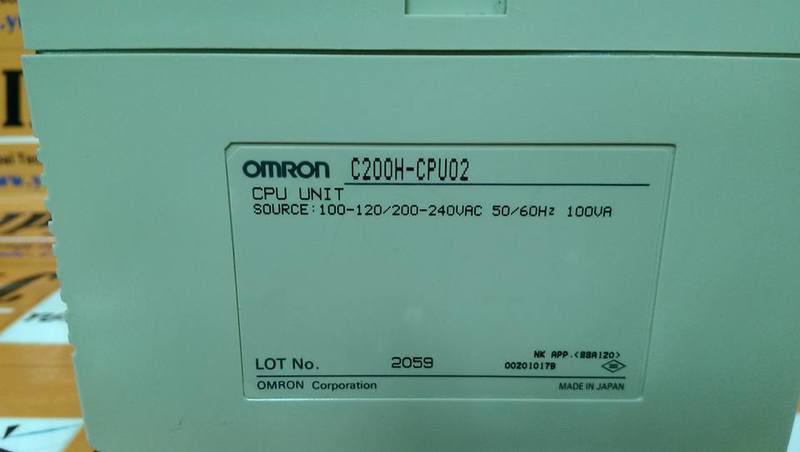 OMRON C200H-CPU02 CPU UNIT MODULE - 裕益科技自動化設備可程式編碼器PLC分散式控制系統DCS